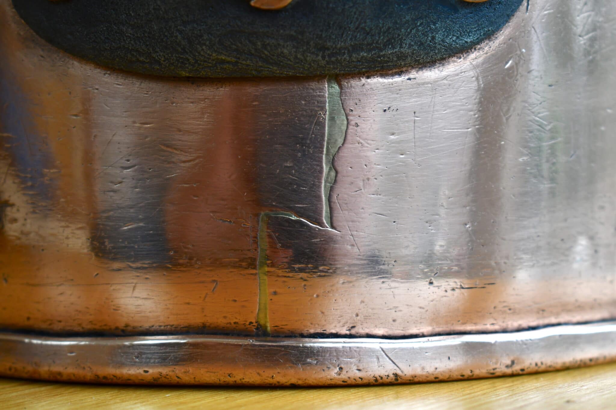 18cm saucepan with inverted “M” – Vintage French Copper